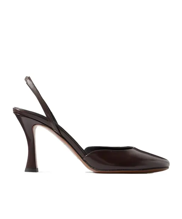 NEOUS Glossed-leather Slingback Pumps