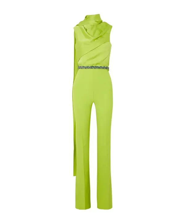 SAFIYAA LONDON Draped Satin-crepe Jumpsuit