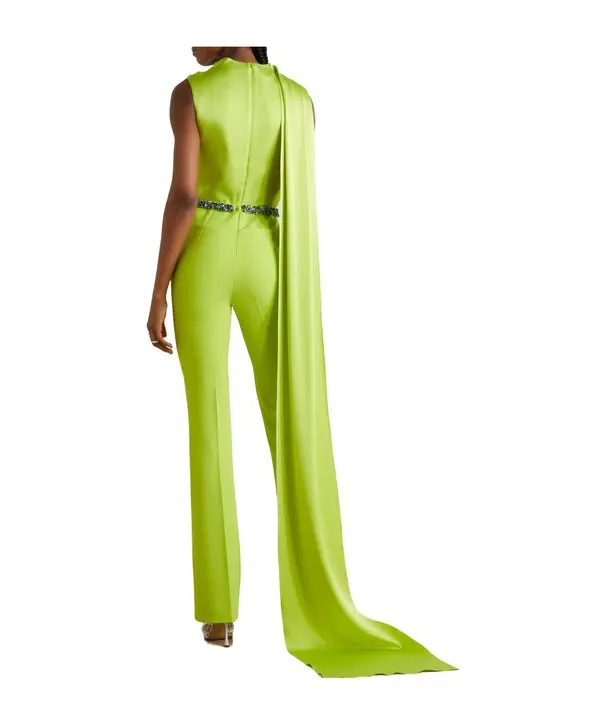 SAFIYAA LONDON Draped Satin-crepe Jumpsuit