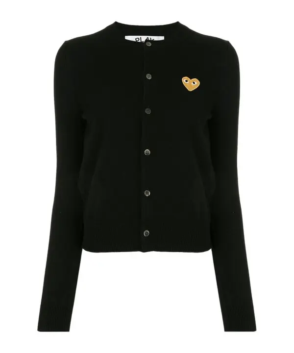 Play Comme Des Garcon Logo Detail Cardigan