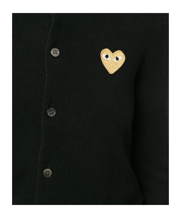 Play Comme Des Garcon Logo Detail Cardigan