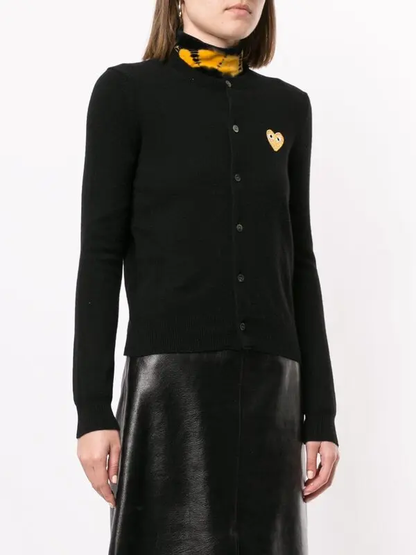 Play Comme Des Garcon Logo Detail Cardigan