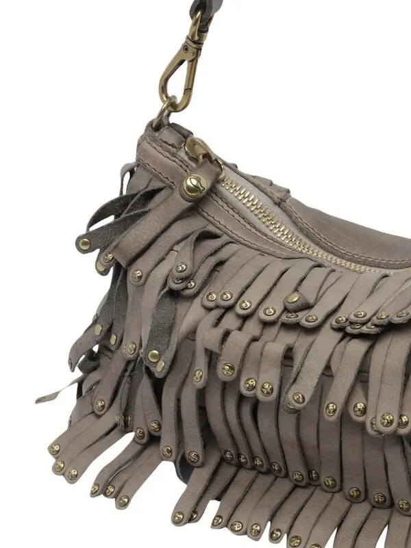 CAMPOMAGGI Natalia Fringed Shoulder Bag - Grey