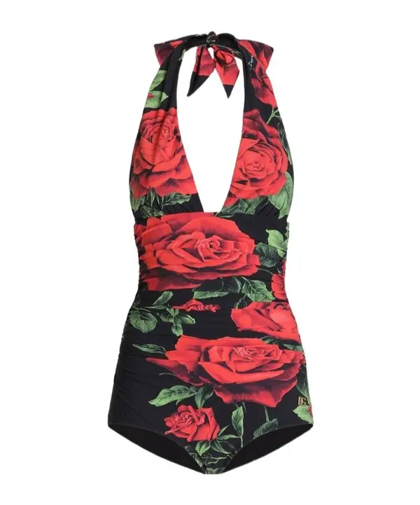 Dolce & Gabbana Halter Neck One-piece Swimsuit - Red