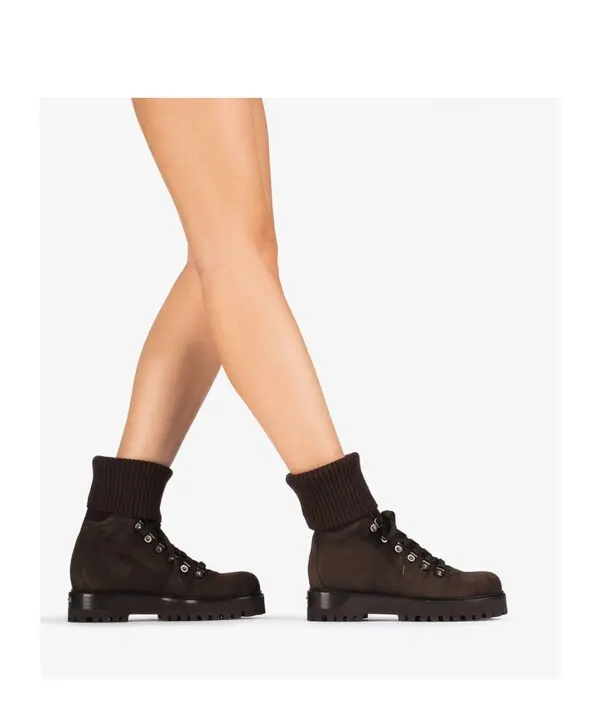 LE SILLA St. Moritz Knitted-cuff Ankle Boot