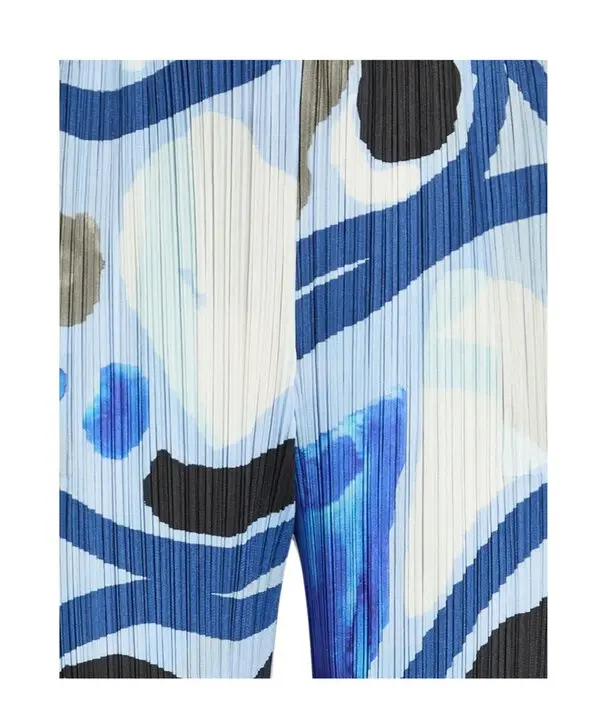 Issey Miyake Pleated Casual Trousers - Blue