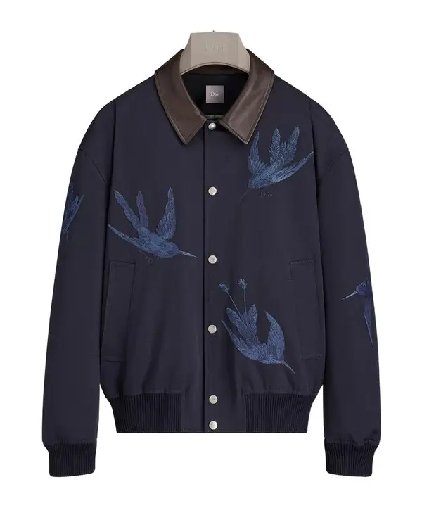 Dior Colibri Aviator Jacket With Embroidered Motifs
