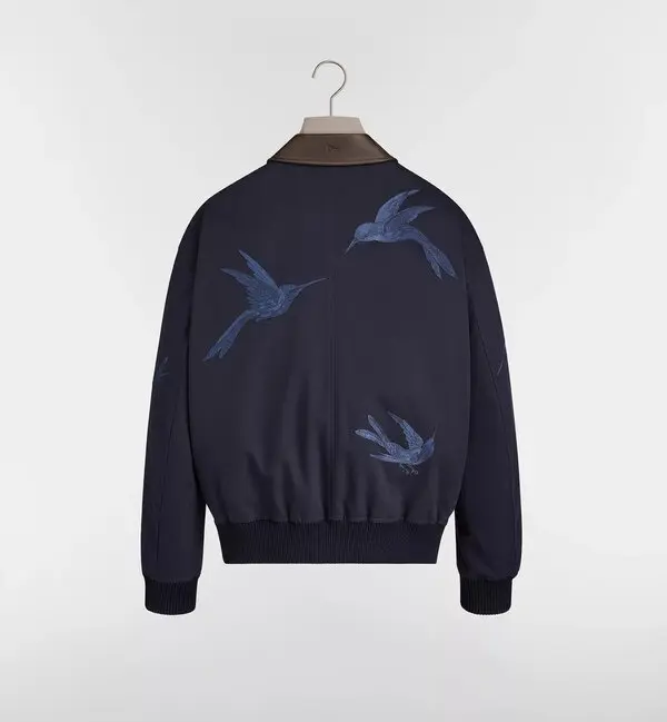 Dior Colibri Aviator Jacket With Embroidered Motifs