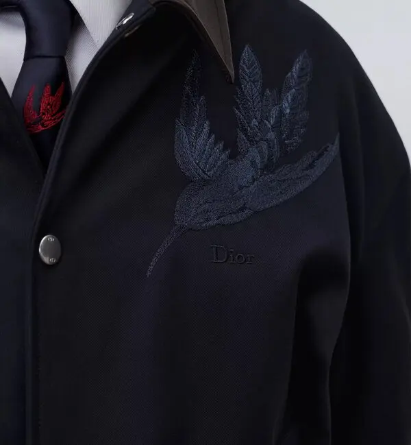 Dior Colibri Aviator Jacket With Embroidered Motifs
