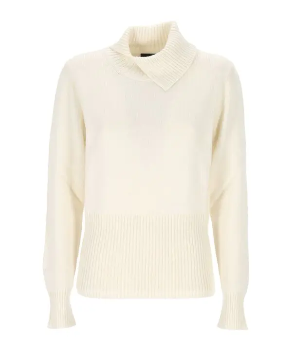 GRAN SASSO Ribbed-knit Shawl-collar Sweater - No