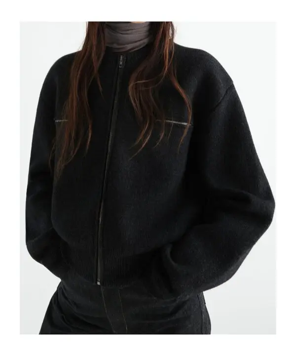 LEMAIRE Zipped Top In Alpaca Wool Blend