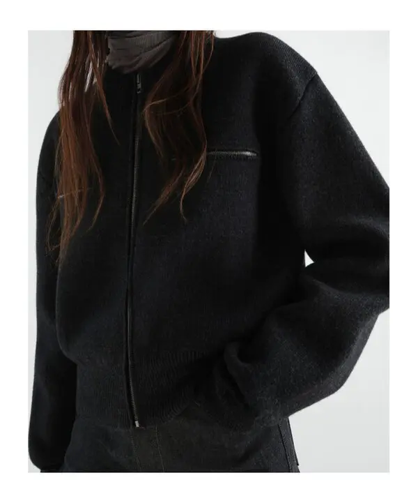 LEMAIRE Zipped Top In Alpaca Wool Blend