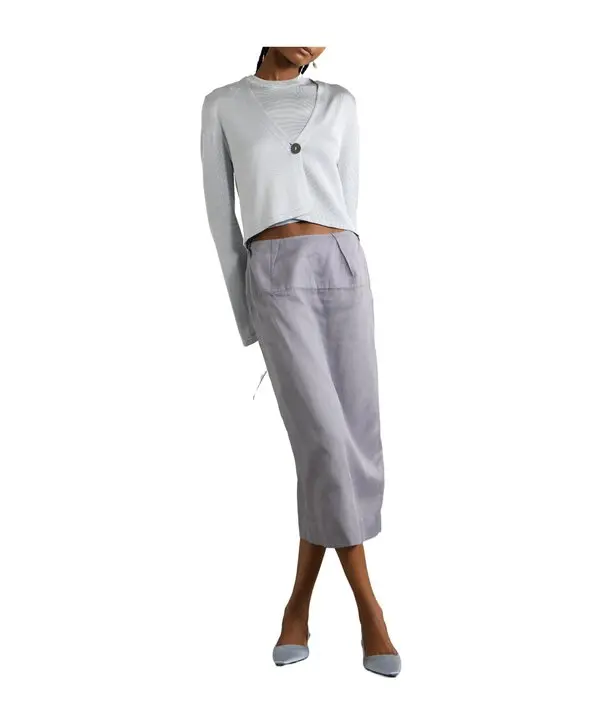 Galvan Cropped Knit Cardigan Set