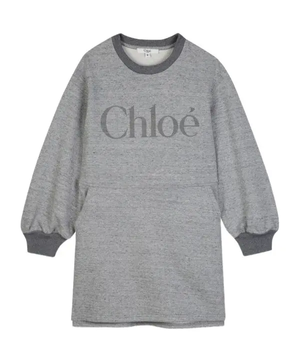 Chloé Logo-print Long-sleeve Dress