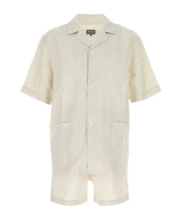 Zegna 069 Embroidered Short Pyjamas