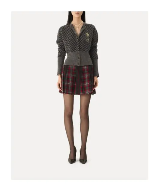 VIVIENNE WESTWOOD Checked Cropped Cardigan