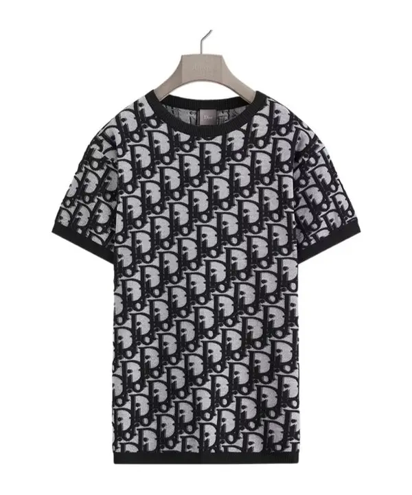 Dior Oblique Print Short-sleeved Knitwear