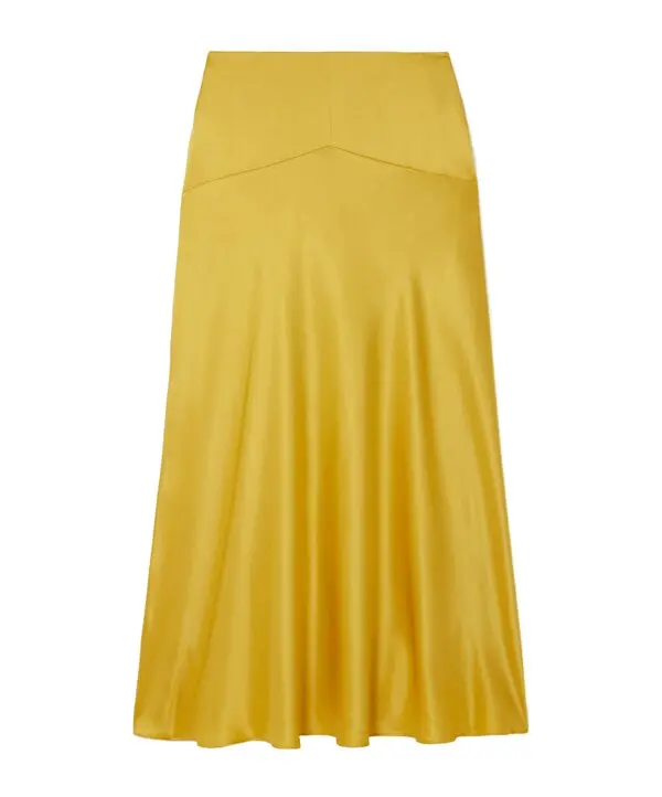 Tove Silk-satin Midi Skirt