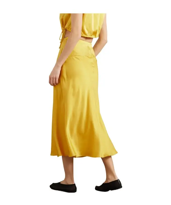 Tove Silk-satin Midi Skirt