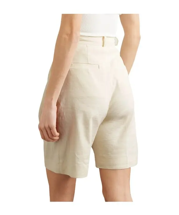 Tove Pleated Linen-blend Shorts
