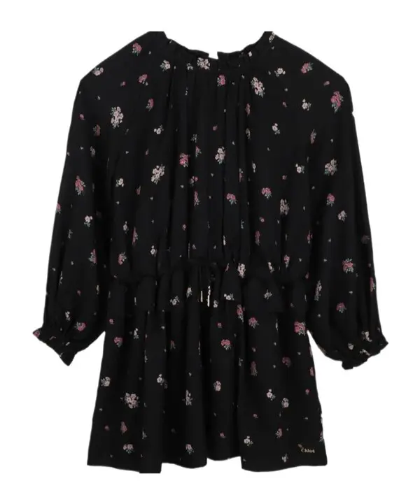 Chloé Floral-print Ruffled Dress