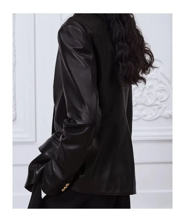 Dior Long-sleeve Leather Jacket