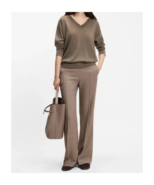 Hugo Boss V-neck Sweater In Merino Wool