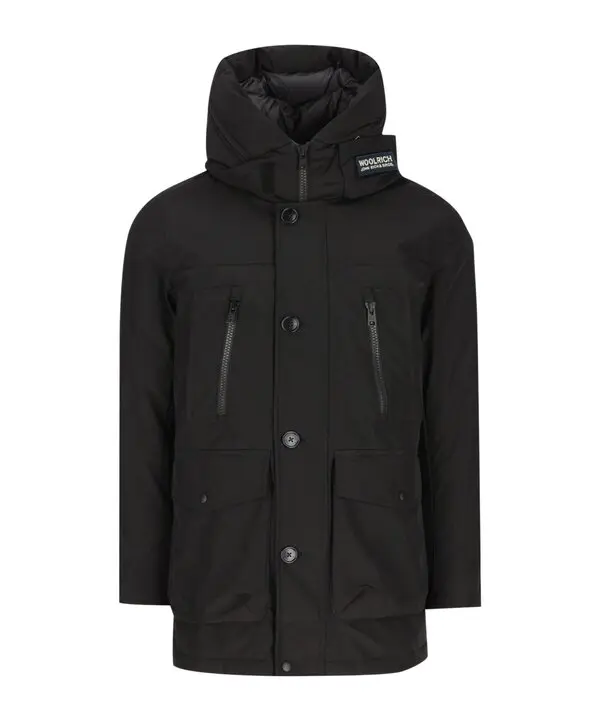 Woolrich Logo Patch Hooded Parka