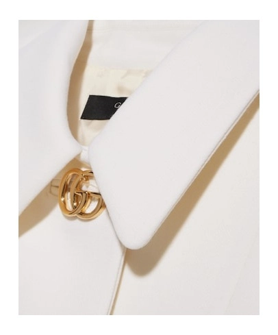 Gucci Crêpe Wool Jacket With Double G Button