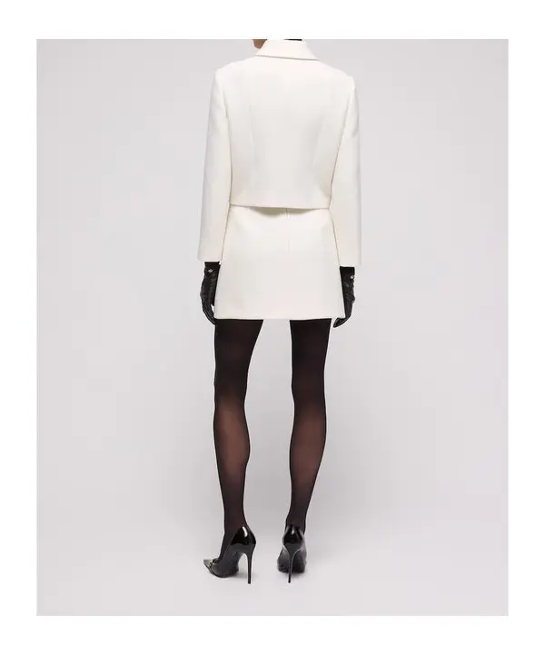 Gucci Crêpe Wool Jacket With Double G Buttons - White