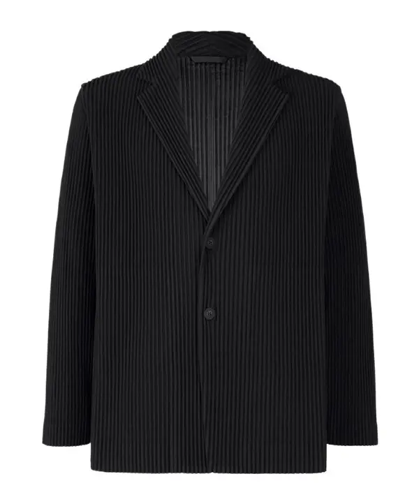 Issey Miyake Pleated Single-breasted Jacket