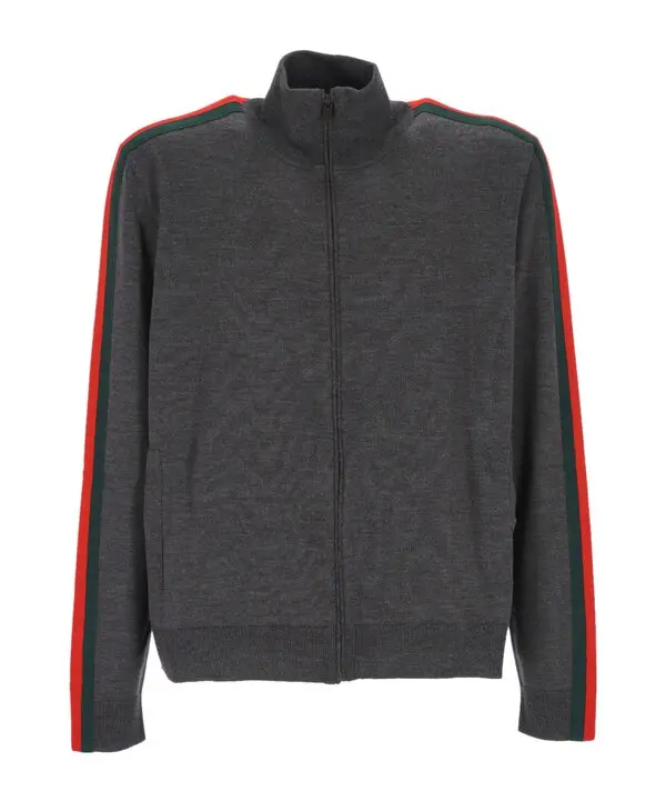Gucci Fine Wool Zip Jacket - Dark Gray