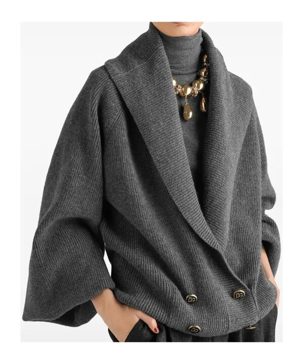 Dolce & Gabbana Collared Long-sleeved Knit Sweater