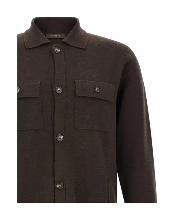 ZANONE Long-sleeve Cardigan With Collared Neckline And Chest Pockets