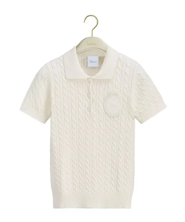 Dior Short-sleeved Wool Knit Top