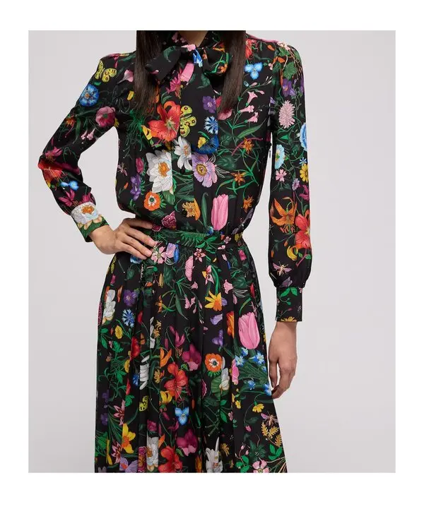 Gucci Printed Silk Crêpe De Chine Dress