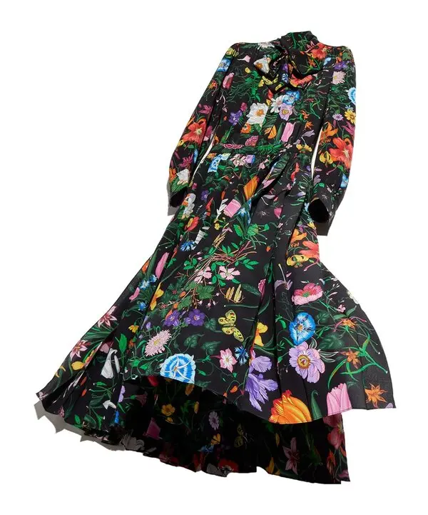 Gucci Printed Silk Crêpe De Chine Dress