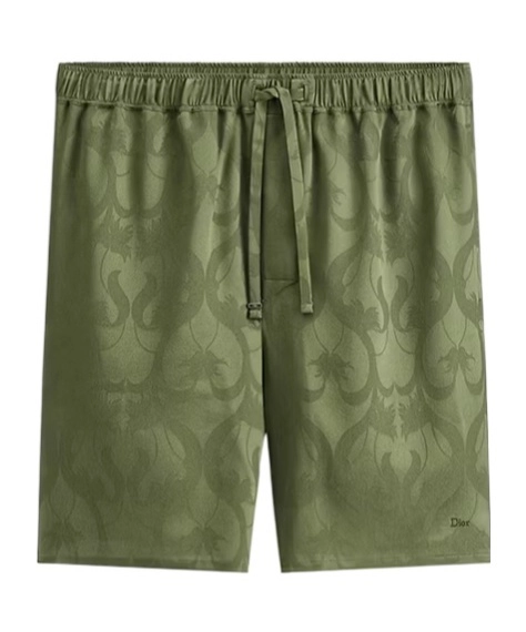 Dior Brocade Pattern Drawstring Shorts