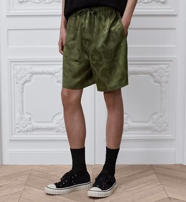Dior Brocade Pattern Drawstring Shorts