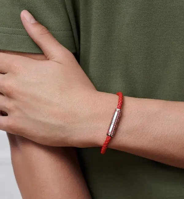 Dior Cannage Woven Leather Bracelet