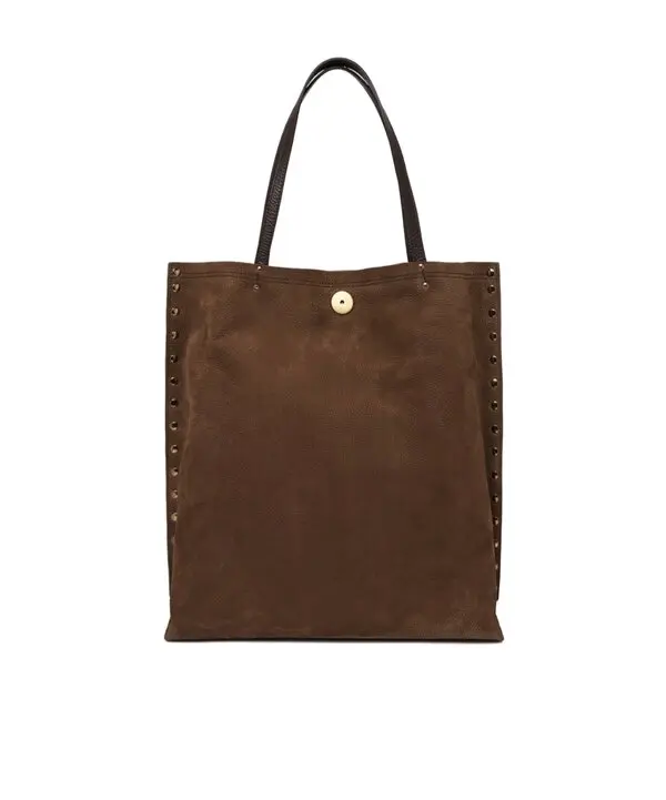 ZANELLATO A Spasso Stud-embellished Clasp Medium Tote Bag - Brown