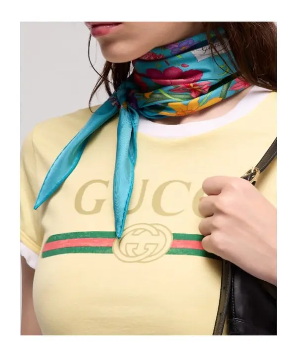 Gucci Printed Diamond Scarf - Multi-color