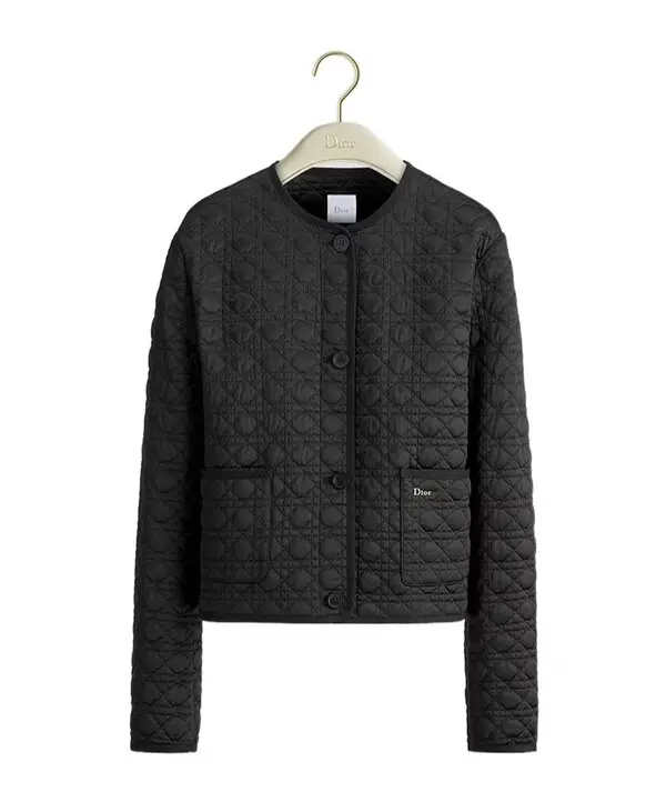 Dior Quilted Long-sleeve Jacket With Cd-logo Toggle