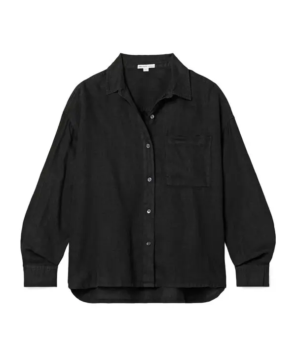 JAMES PERSE Solid Color Linen Shirt