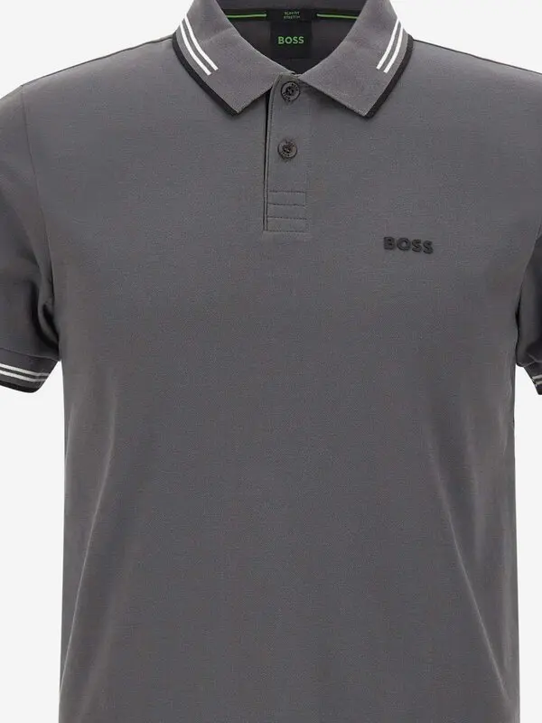 Hugo Boss Logo-embroidered Short-sleeved Polo Shirt