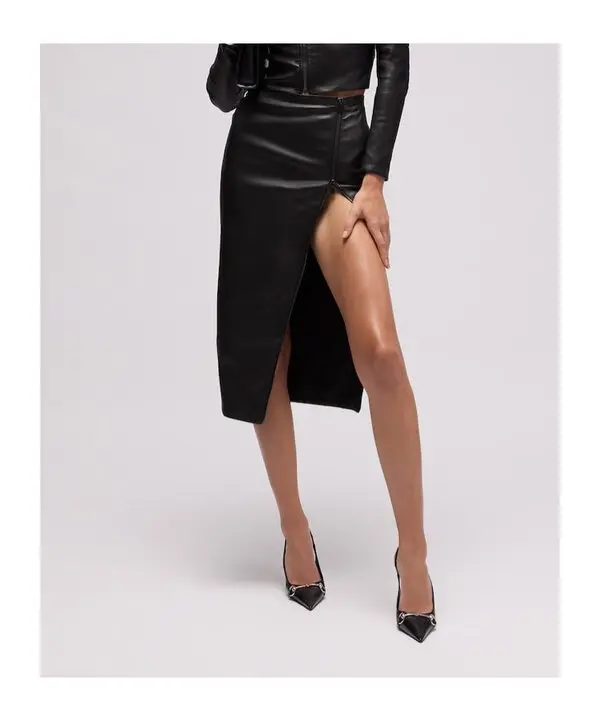 Gucci Lightweight Stretch Leather Skirt