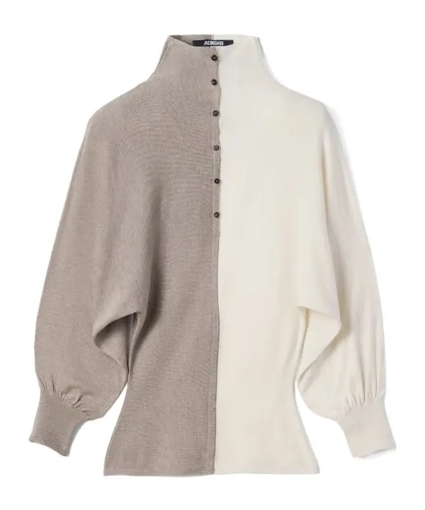 Jacquemus Losange Knit Polo - White
