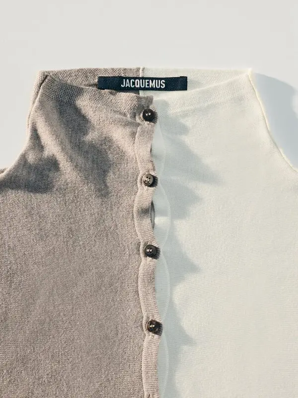 Jacquemus Losange Knit Polo - White