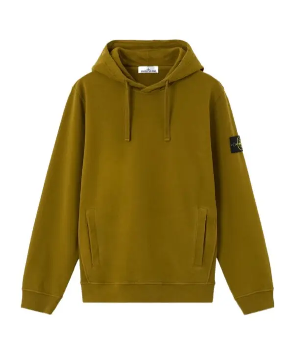 Stone Island Regular-fit Hooded Sweatshirt With Thumbhole Cuffs