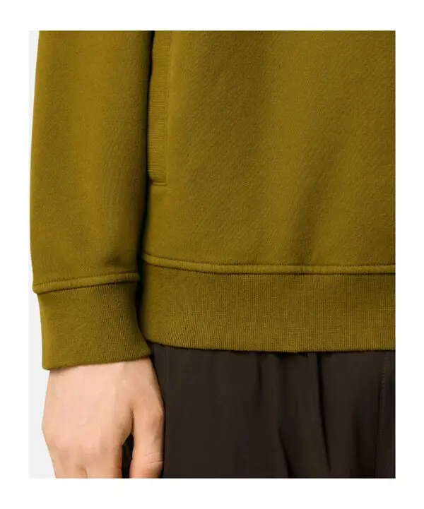 Stone Island Regular-fit Hooded Sweatshirt With Thumbhole Cuffs